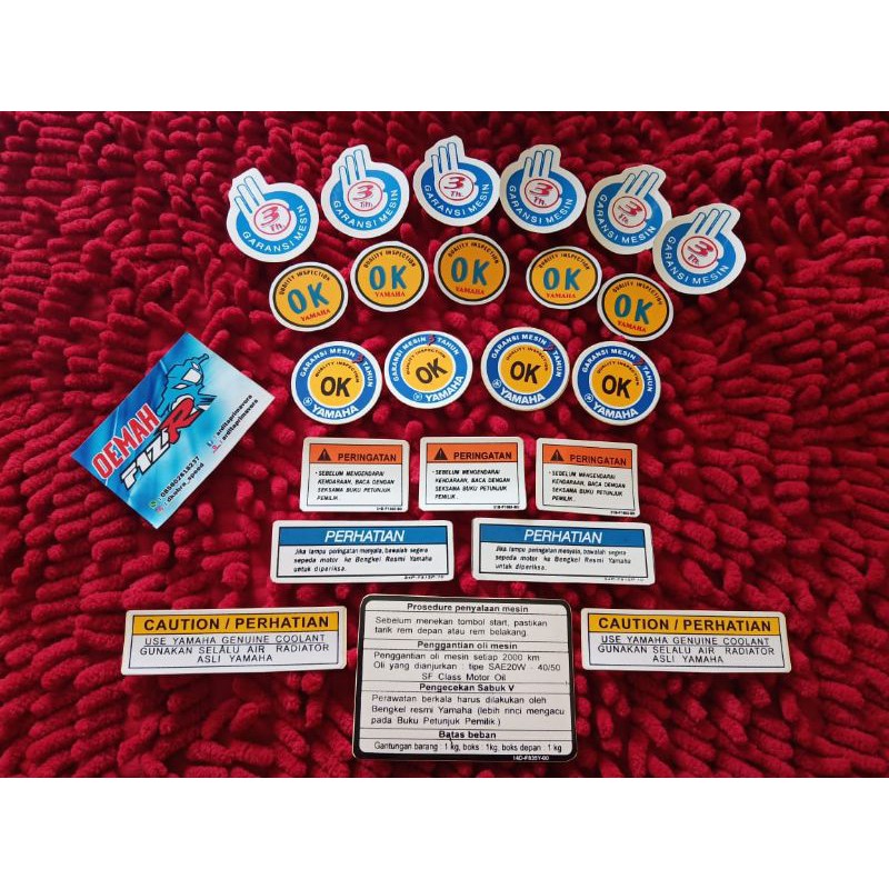 Jual Logo Stiker Sticker OK Oke Caution Komplit Yamaha | Shopee Indonesia