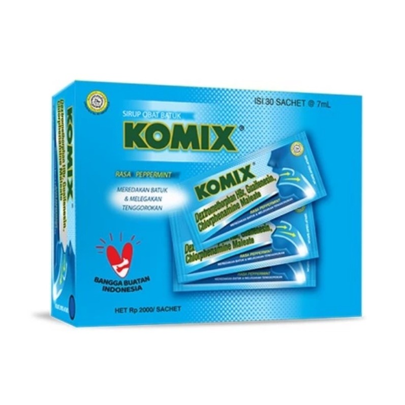 Jual Sirup Obat Batuk Pelega Tenggorokan KOMIX Box isi 30 sachet Cough ...