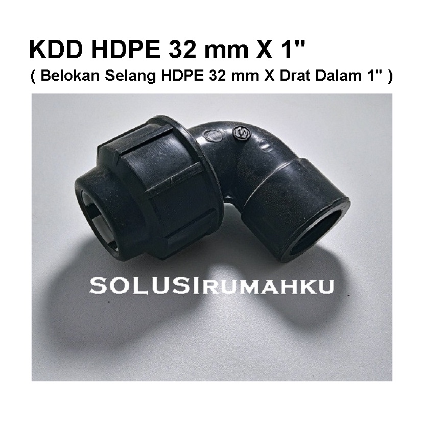 Jual Knee Drat Dalam HDPE 1" Knie Drat Dalam KDD PE Hitam Selang PDAM 1 ...