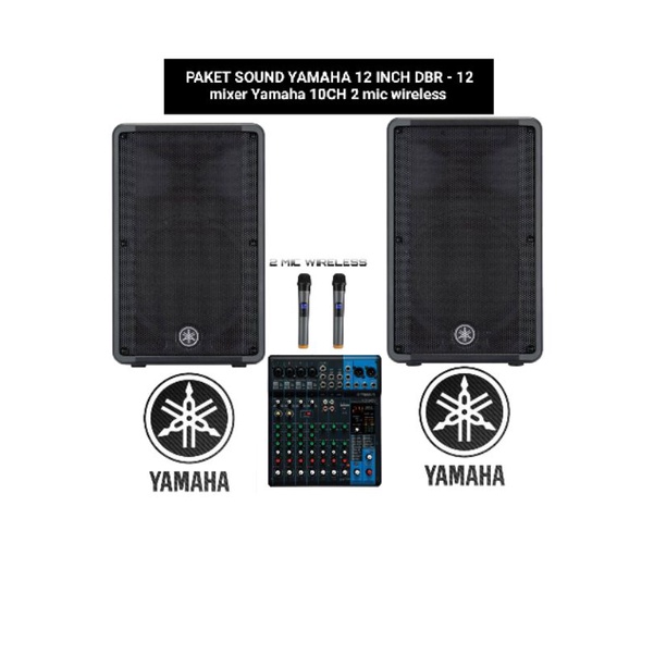 Jual Paket sound Yamaha 12 inch DBR -12 MIXER YAMAHA 10 CH MIC wireless ...