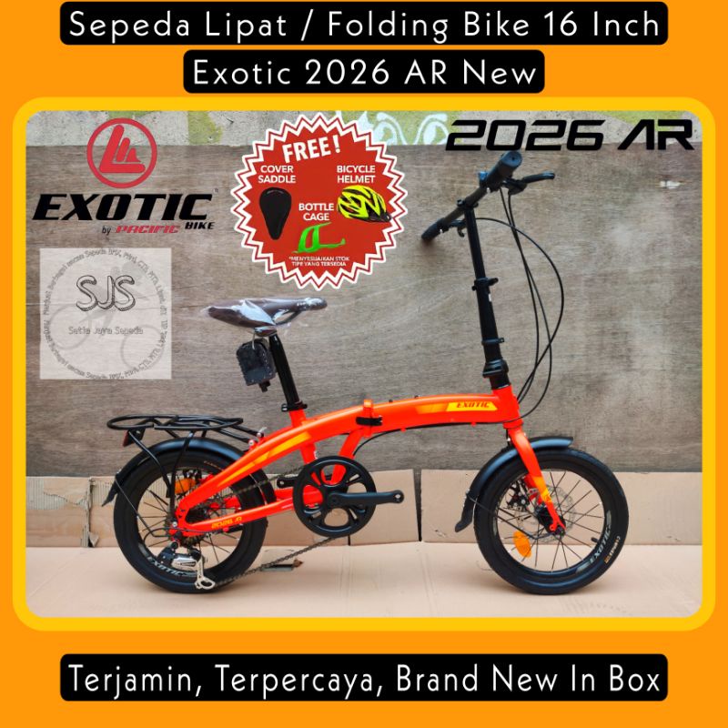 Jual Sepeda Lipat / Folding Bike 16 Inch EXOTIC 2026 AR Steel 7 Speed New | Shopee Indonesia