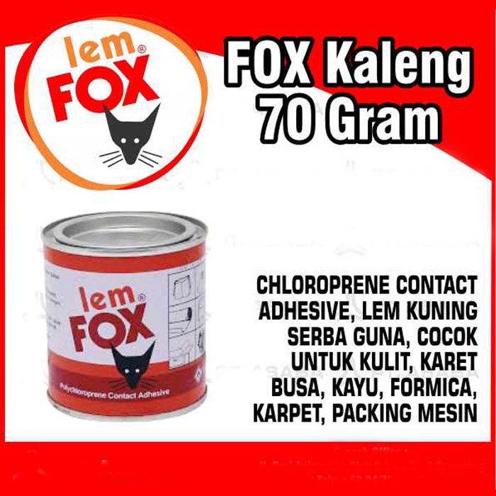 Jual LEM FOX KUNING KALENG 70 GRAM / LEM KUNING SERBAGUNA / LEM KAYU | Shopee Indonesia
