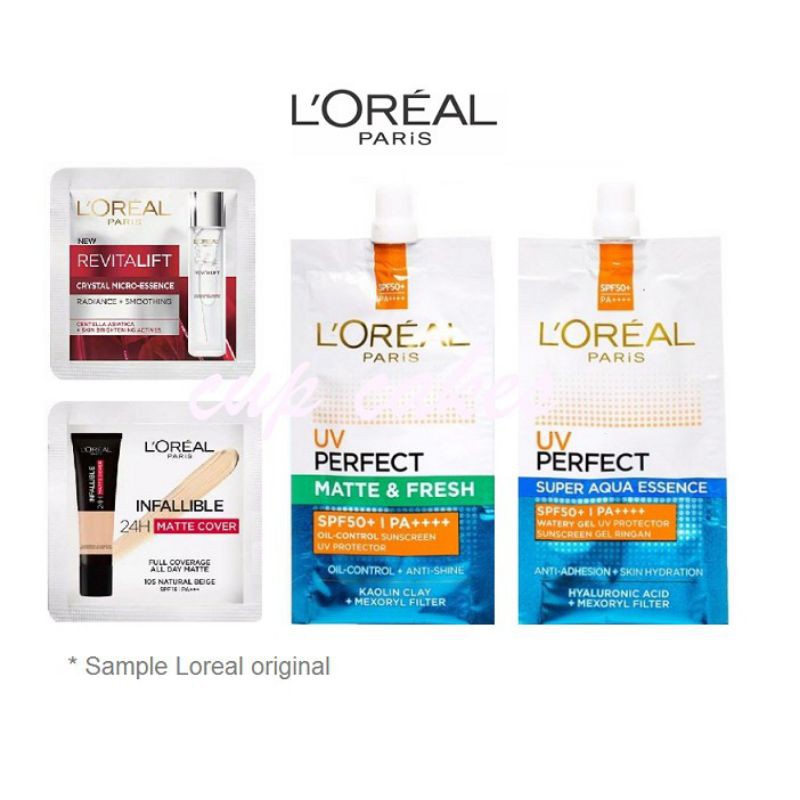 Jual Loreal Sample UV Infallible Pro matte Foundation Revitalift ...