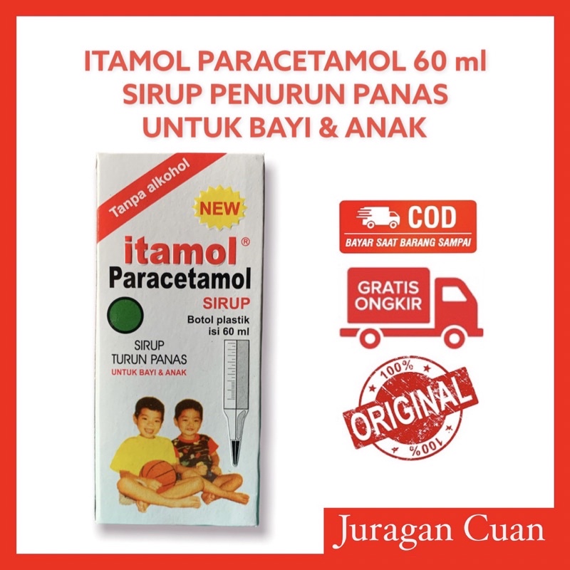 Jual ITAMOL PARACETAMOL ANAK 60 ml / PENURUN PANAS / PARASETAMOL ...