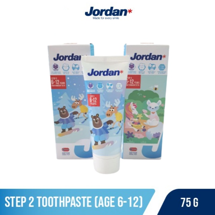 Jual JORDAN KIDS TOOTHPASTE STEP 2 / 75g (6-12Y) / pasta gigi anak ...