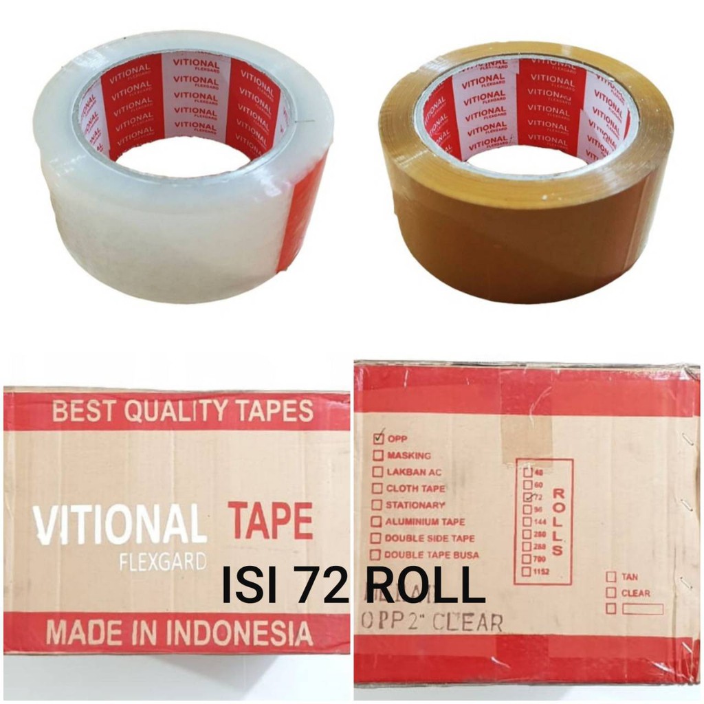 Jual VF MRH Lakban 2 inch 48mm x 90y 72 roll (1 dos) / Isolasi / Solasi ...
