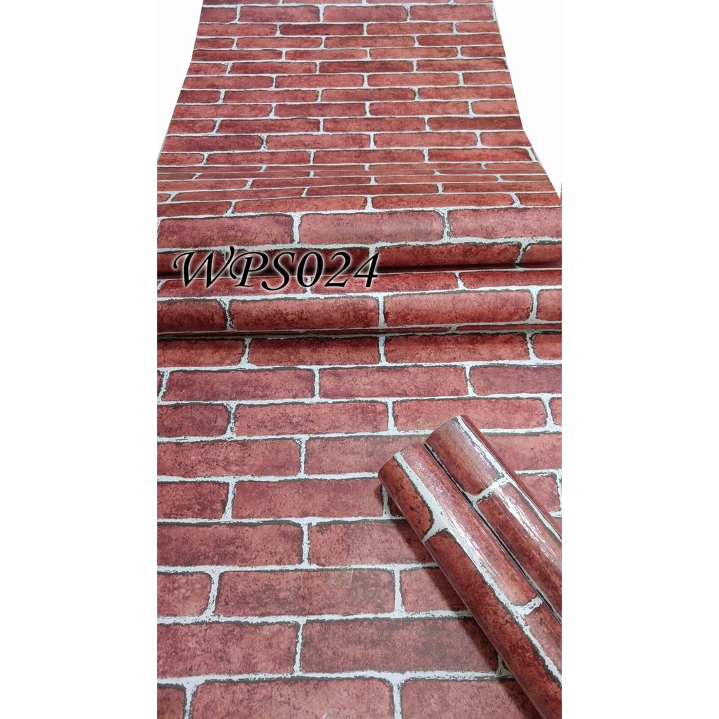 Jual ratudinding WPS024 RED ROCK BRICK wallpaper-dinding walpaper ...
