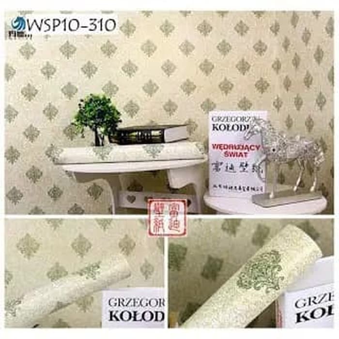 Jual Wallpaper Sticker Dinding Abstrak Batik Hijau- 45cmx10m | Shopee ...