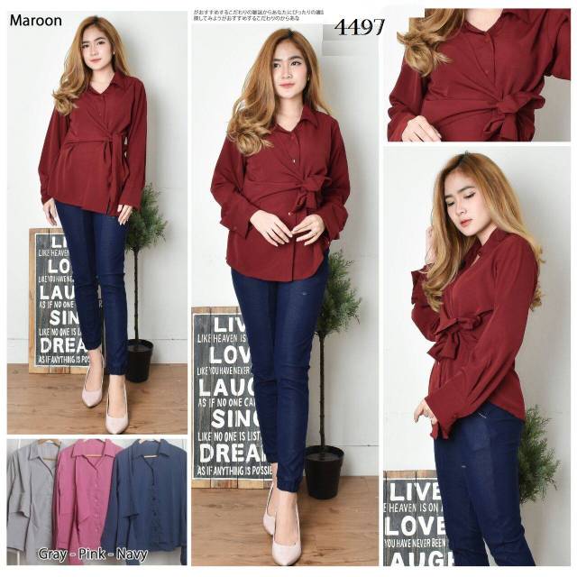 Jual BL4497 - bahan crepe - LD 98 cm - panjang 60 cm - depan ada tali bs di ikat - st | Shopee ...