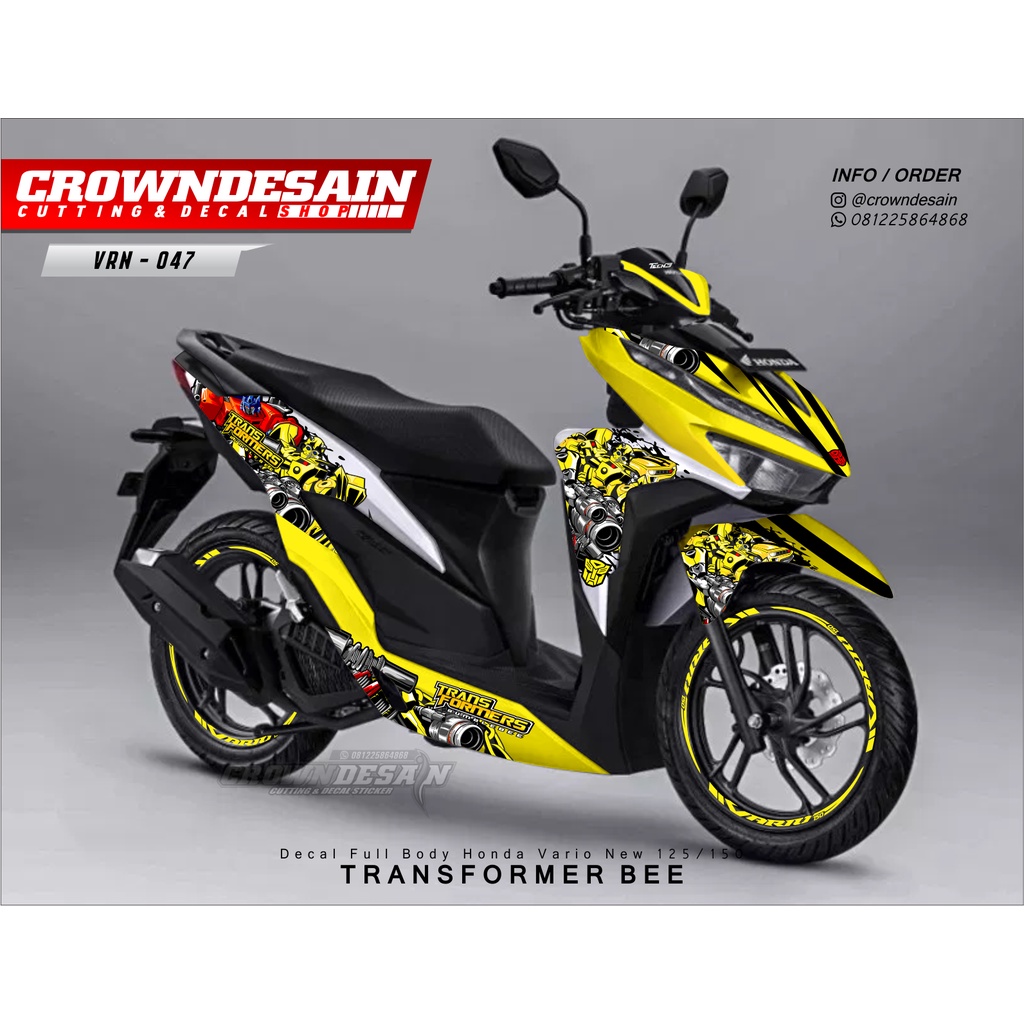 Jual Decal Vario New Sticker Decal Vario 125 150 Motif Transformer ...