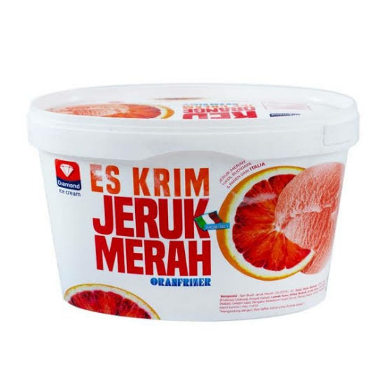Jual Ice Cream DIAMOND 700ml | RED ORANGE | Jeruk Merah | Shopee Indonesia