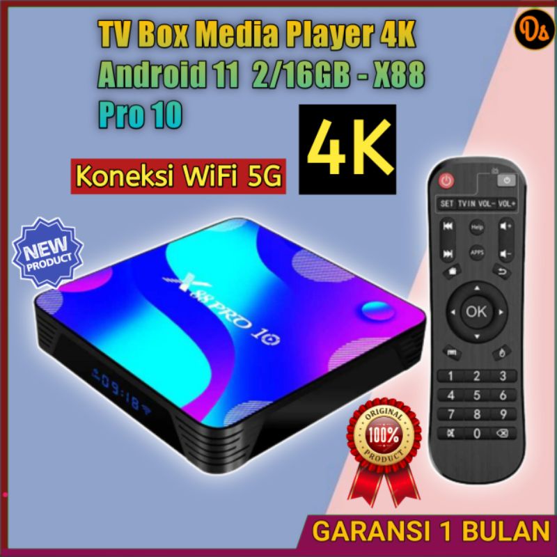 Jual PROMO Android TV Box OTT TV Box Media Player 4K Android 11 2/16GB ...
