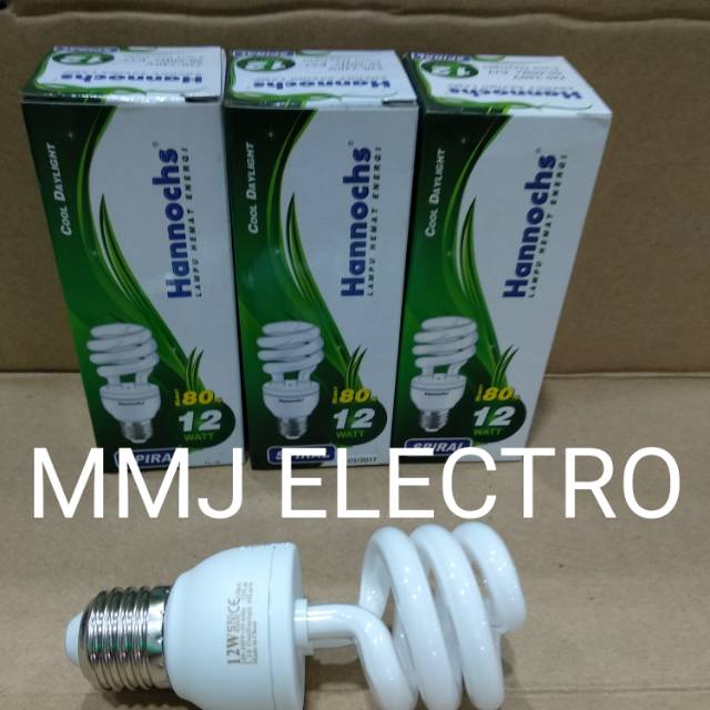 Jual Lampu Plc Hannochs 12w 12 watt spiral | Shopee Indonesia