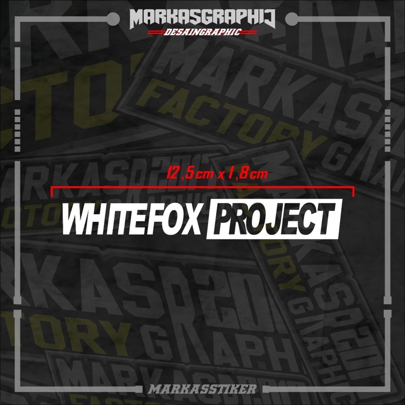 Jual STIKER CUTTING WHITEFOX PROJECT | Shopee Indonesia