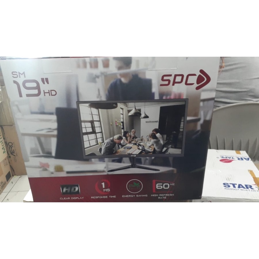 Jual Monitor SPC 19" SM-19HD HDMI VGA Packing Kayu | Shopee Indonesia