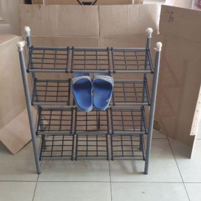 Jual rak sepatu besi/rak sendal besi | Shopee Indonesia