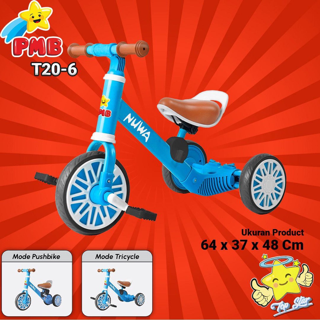 Jual Sepeda Anak Balance Bike 3 IN 1 Roda 3 PMB NUWA T20-6| SEPEDA ANAK ...