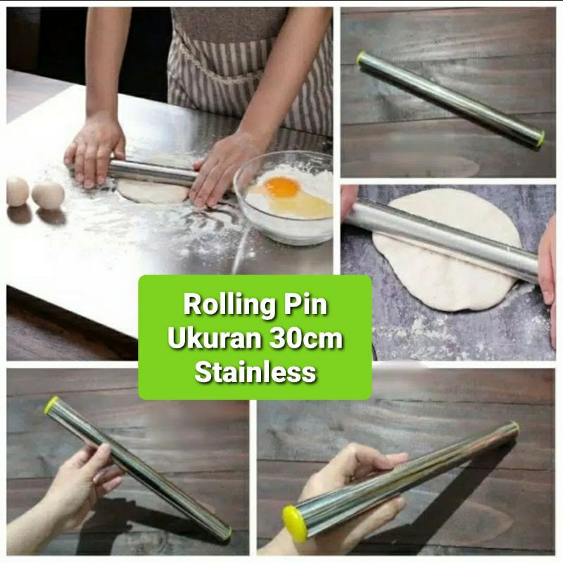 Jual Rolling Pin Stainless Ukuran 30cm | Shopee Indonesia