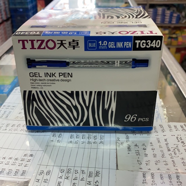 Jual Paket Pulpen Gel Pen TIZO TG-340 Biru ( 8 Pak ) [ Original ...