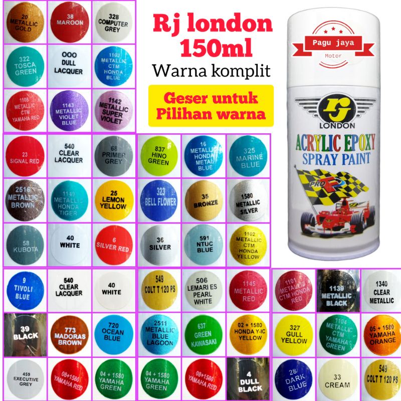 Jual Pilok pilox RJ LONDON 150cc semua warna pilihan cat semprot spray ...