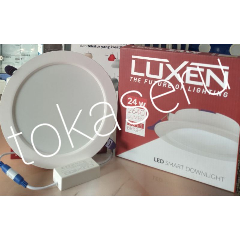 Jual LUXEN LED SMART DOWNLIGHT 24 WATT LAMPU LED PLAFON LUXEN | Shopee ...