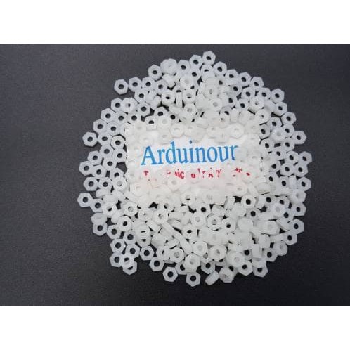 Jual Mur Nylon M3 Plastik Plastic Hexagonal Hex Hole 3Mm White For ...