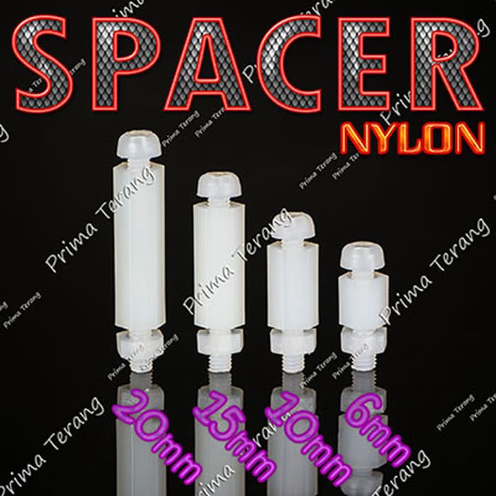 Jual Spacer 1 Cm 1Cm 10Mm Nylon Male Female + Mur Baut M3 Nylon ...