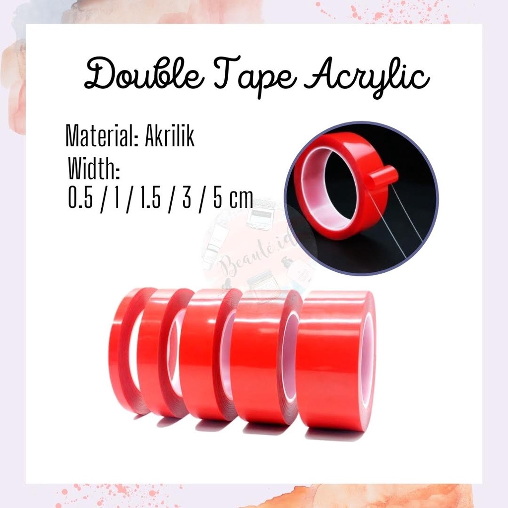 Jual Double Tape Akrilik Selotip Perekat Dua Sisi Rekat Kuat Serbaguna ...