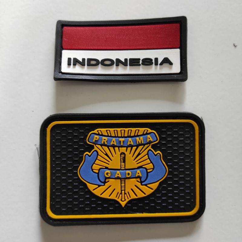 Jual PATCH RUBBET SATU SET LOGO SECURITY GADA PRATAMA+BENDERA KECIL ...