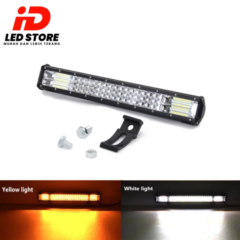 Jual LAMPU TEMBAK LED LIGHT BAR 60 CM SINAR PUTIH KUNING 288 WATT ...
