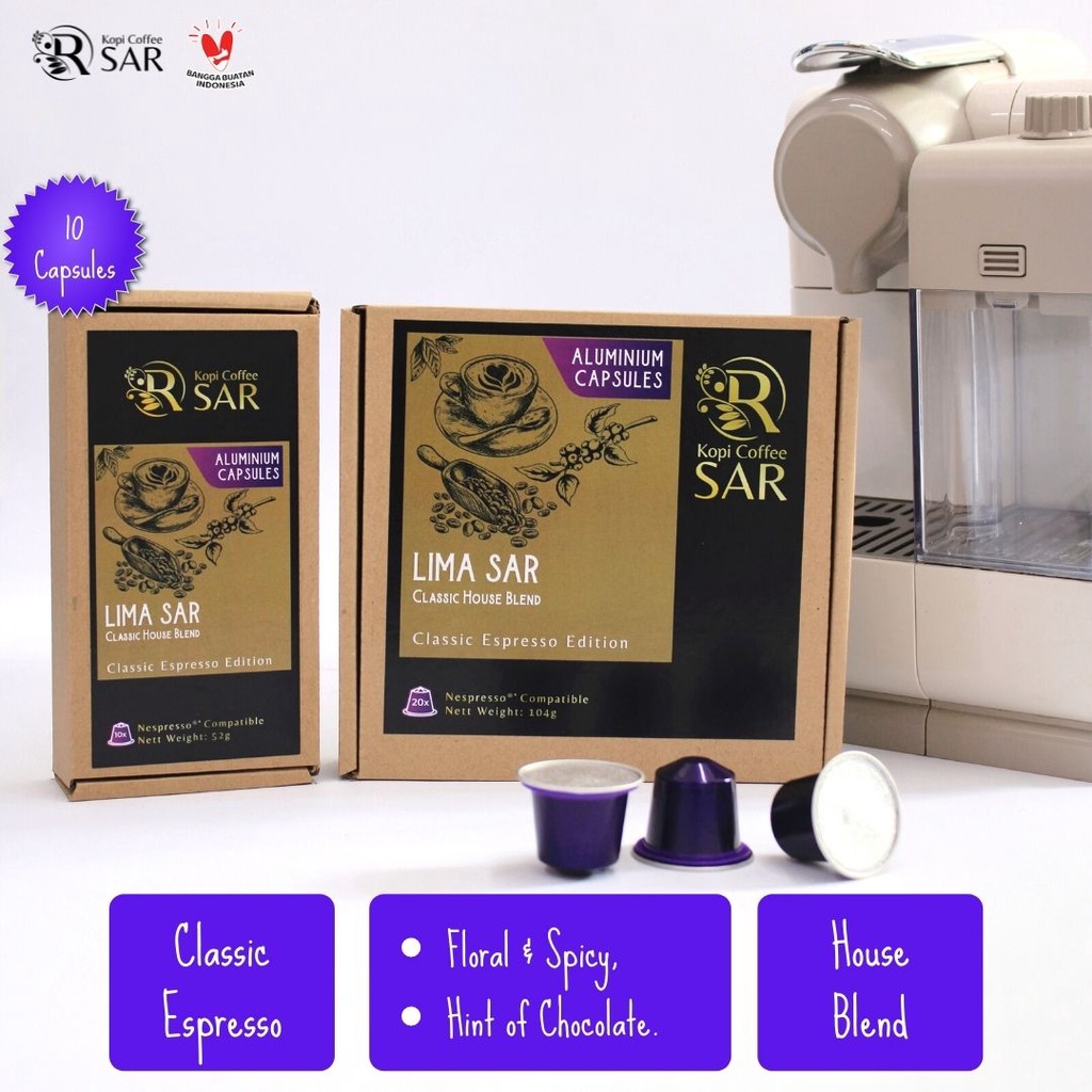 Jual Lima SAR - Classic House Blend Nespresso Compatible Coffee ...