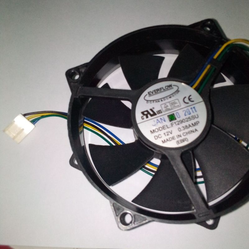 Jual FAN KIPAS HEATSINK LGA PROSESSOR ORIGINAL EVERFLOW F129025SU 0.38A ...