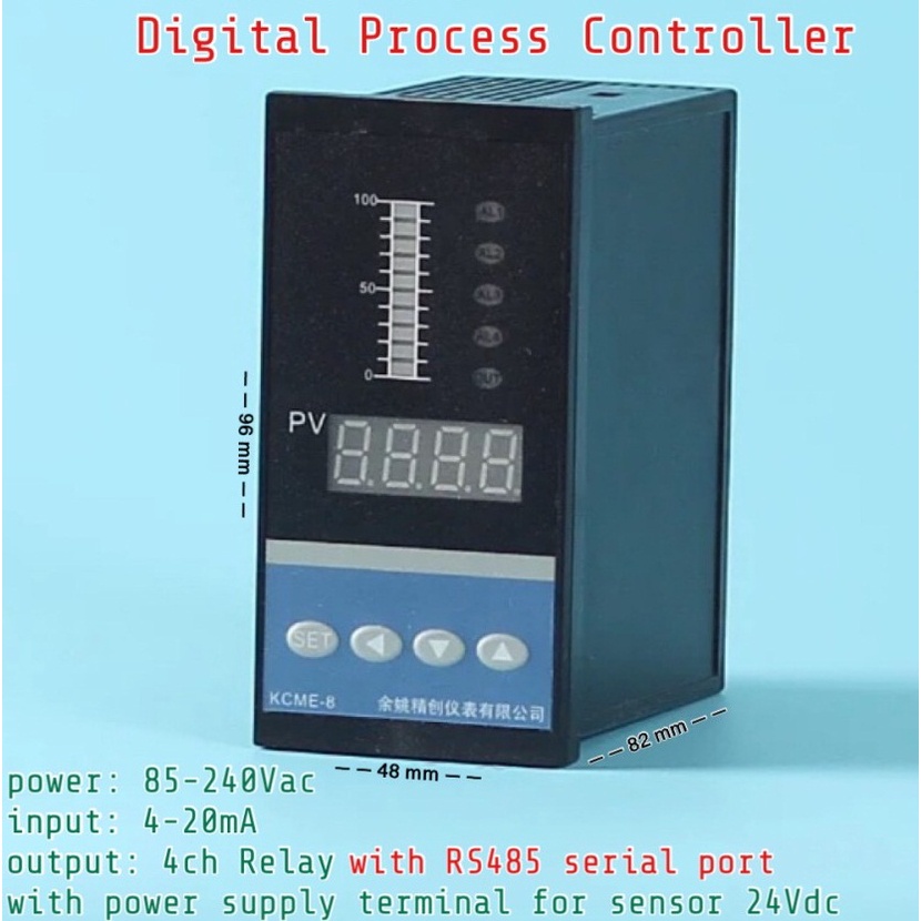 Jual Digital Controller input 4-20mA out 4ch Relay with RS485 | Shopee ...
