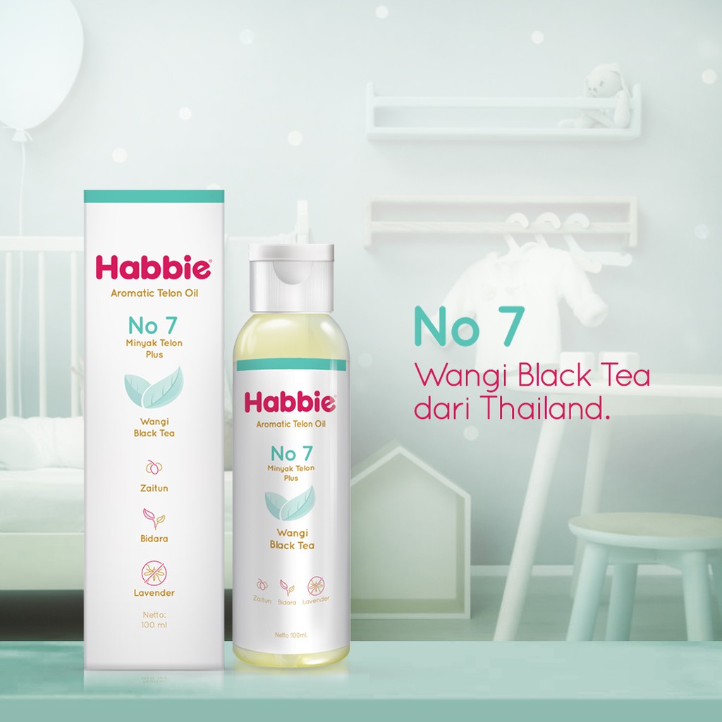 Jual Habbie Aromatic Telon Oil Plus - 100 ml - No. 7 Black Tea (Tea Series) | Shopee Indonesia
