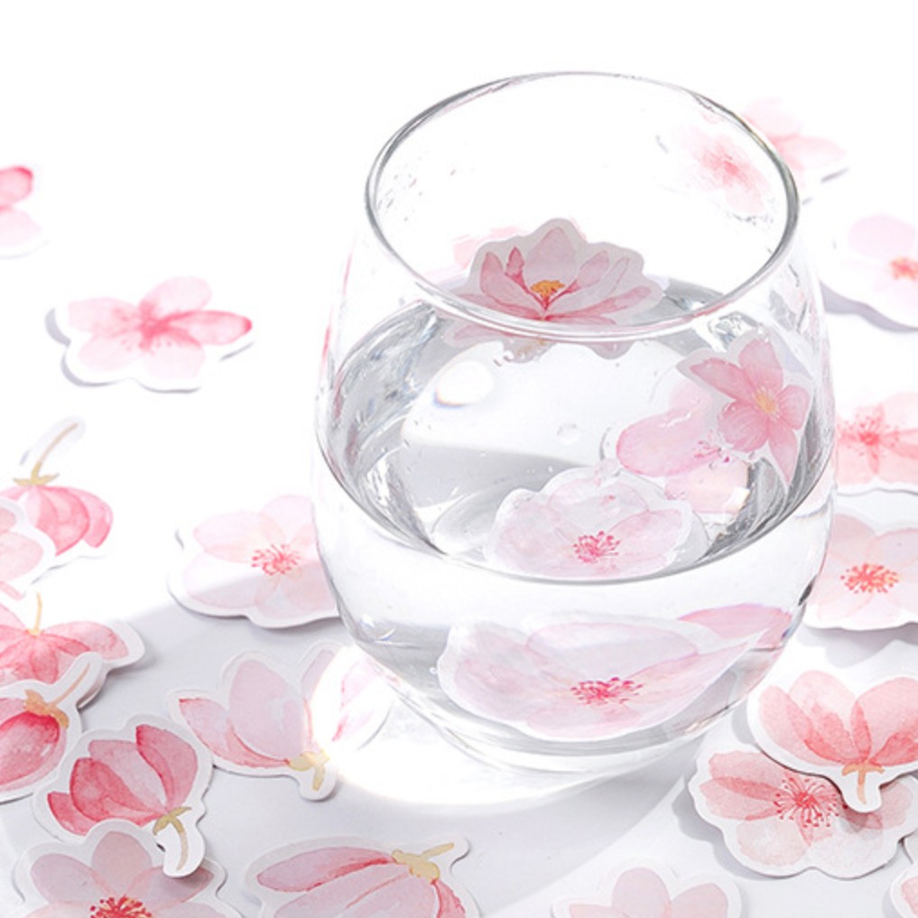 Jual [MILOLI] 45Pcs SAKURA Deco Sticker DIY Scrapbook Stiker Jurnal ...