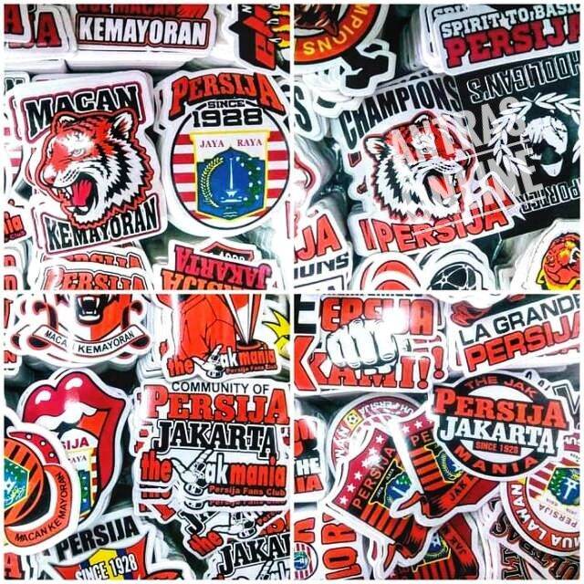 Jual Stiker Persija Paket Isi 50 pcs - Sticker Bola Stiker Motor Helm ...
