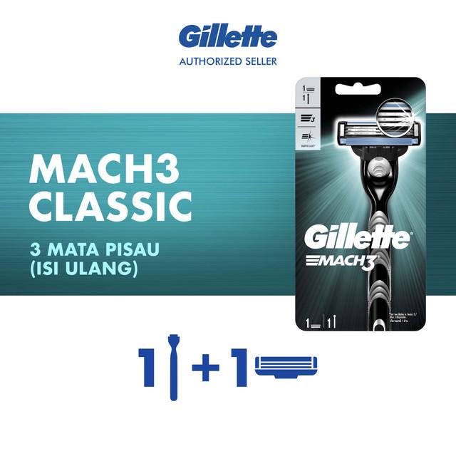 Jual Gillette Pencukur Mach 3 Classic Razor Pisau Cukur | Shopee Indonesia