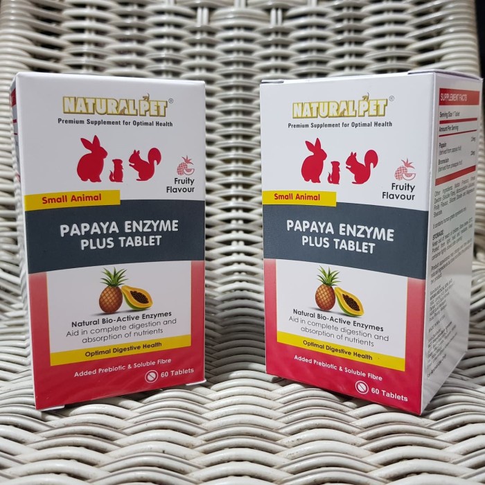 Jual Ioo3Y01 Vitamin Kelinci Papaya Enzyme Plus Natural Pet Supplement ...