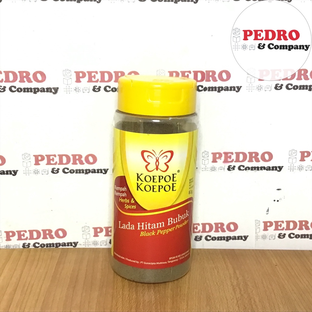 Jual Koepoe koepoe lada hitam bubuk black pepper powder 83 gram - kupu ...