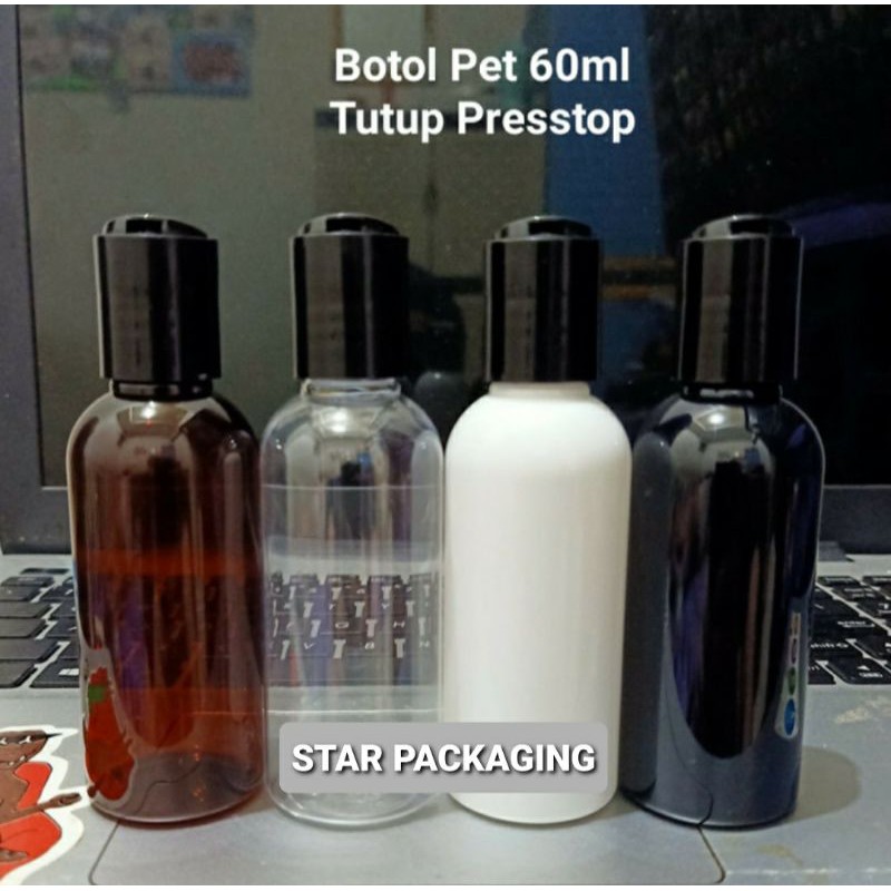 Jual Botol 60ml Botol Presstop 60ml Botol Disctop 60ml Tebal Murah ...