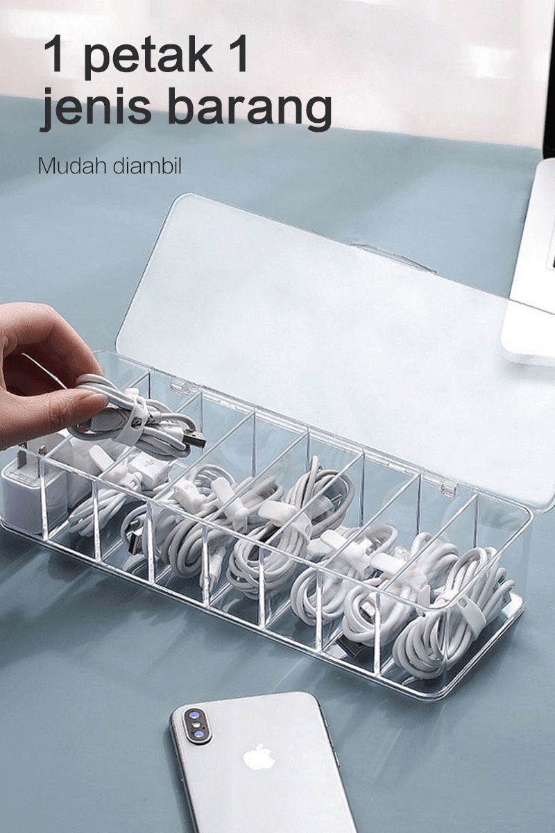 Jual Dejavu Storage Kabel Data Acrylic Kotak Penyimpanan Organizer Meja ...