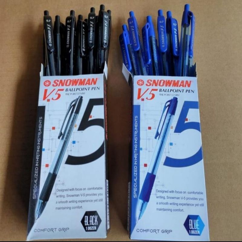 Jual Ballpoint Snowman V5 Isi 12 Pcs (1 Lusin) | Shopee Indonesia