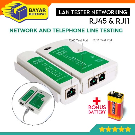 Jual LAN Tester RJ45 dan RJ11 Network Cable Alat Tes Test Cek Kabel ...