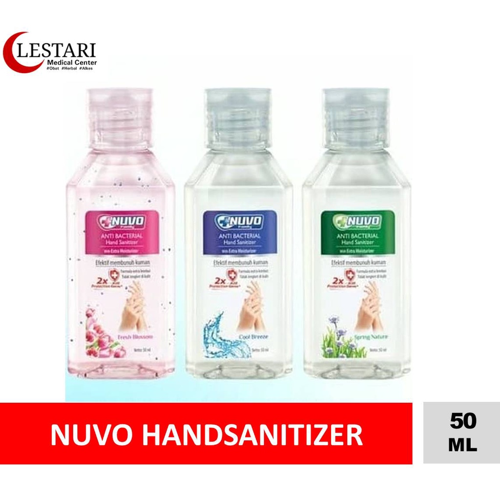 Jual [ORI] Nuvo Hand Sanitizer [Botol / 50ml] - Pink / Hijau / Biru ...