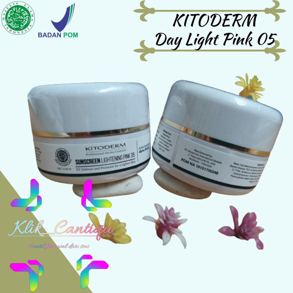 Jual Sun Screen Lightening Pink KITODERM/Krim siang kitoderm light ...