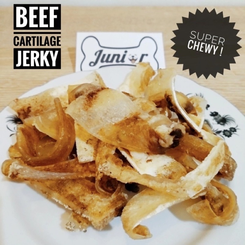 Jual Beef Cartilage Jerky / Snack Tulang Muda / Super Chewy Beef Bone ...