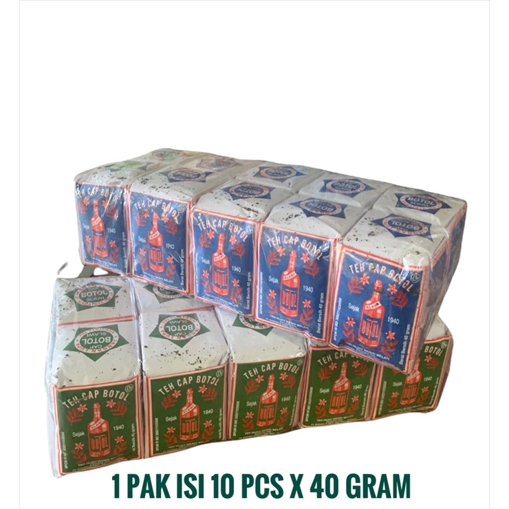 Jual Teh cap Botol Bubuk exp date 2026 Hijau / Biru isi 10 pcs x 40 ...