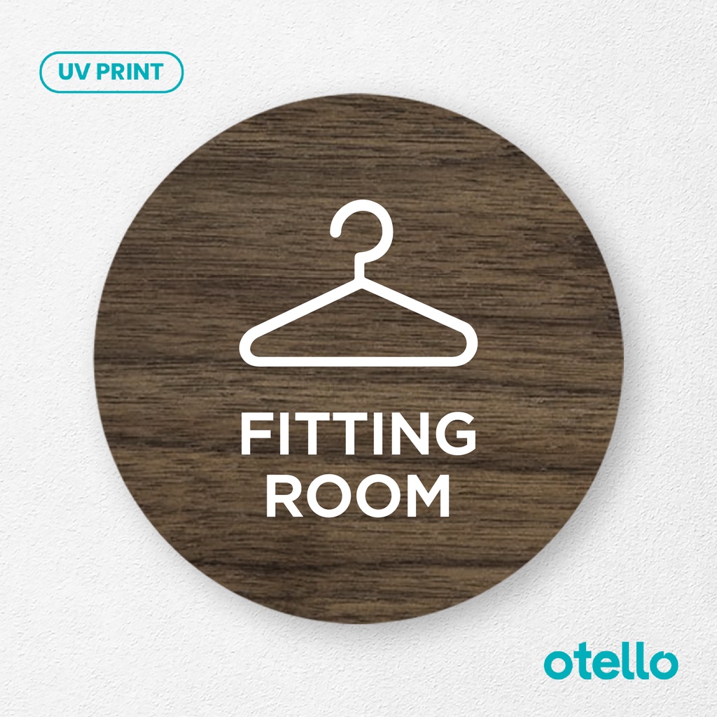 Jual Signage Fitting Room Sign Board Kamar Pas Papan Nama Ruang Sticker ...