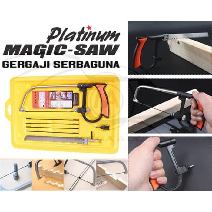 Jual Magic Saw Gergaji Kayu Besi Pipa Set 3 Way Blade platinum alat ...