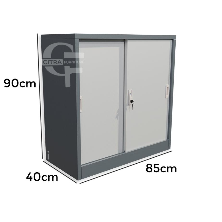 Jual CodeX3j3I-- CARGO | Lemari Arsip Besi 2 Pintu Sliding Pendek|Lemari sleding Kantor Dokumen ...